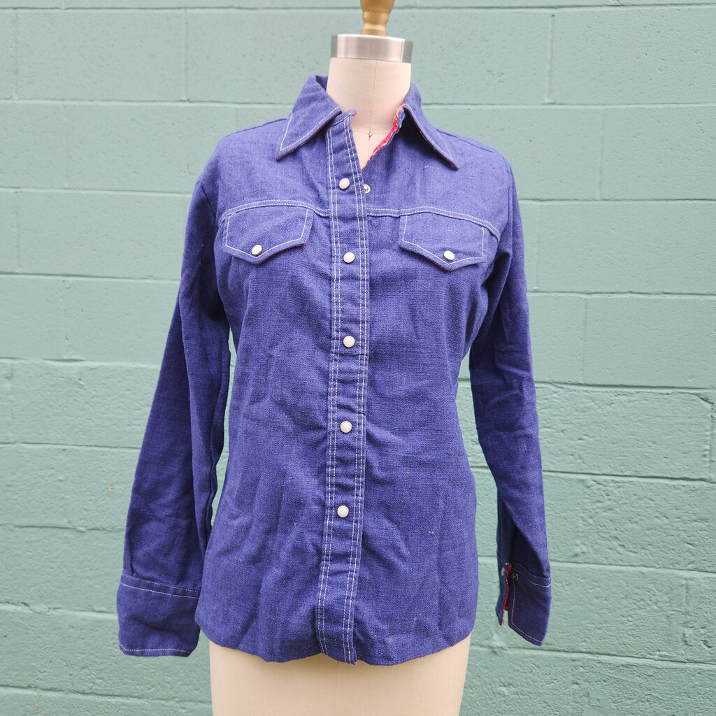 70s Western Denim Button-Up | LUX & IVY