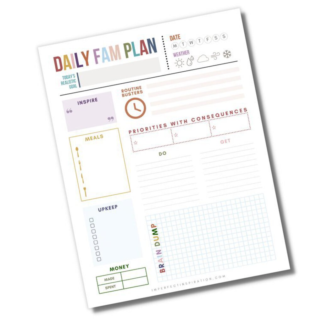 Daily Fam Plan - ADHD Planner | LUX & IVY