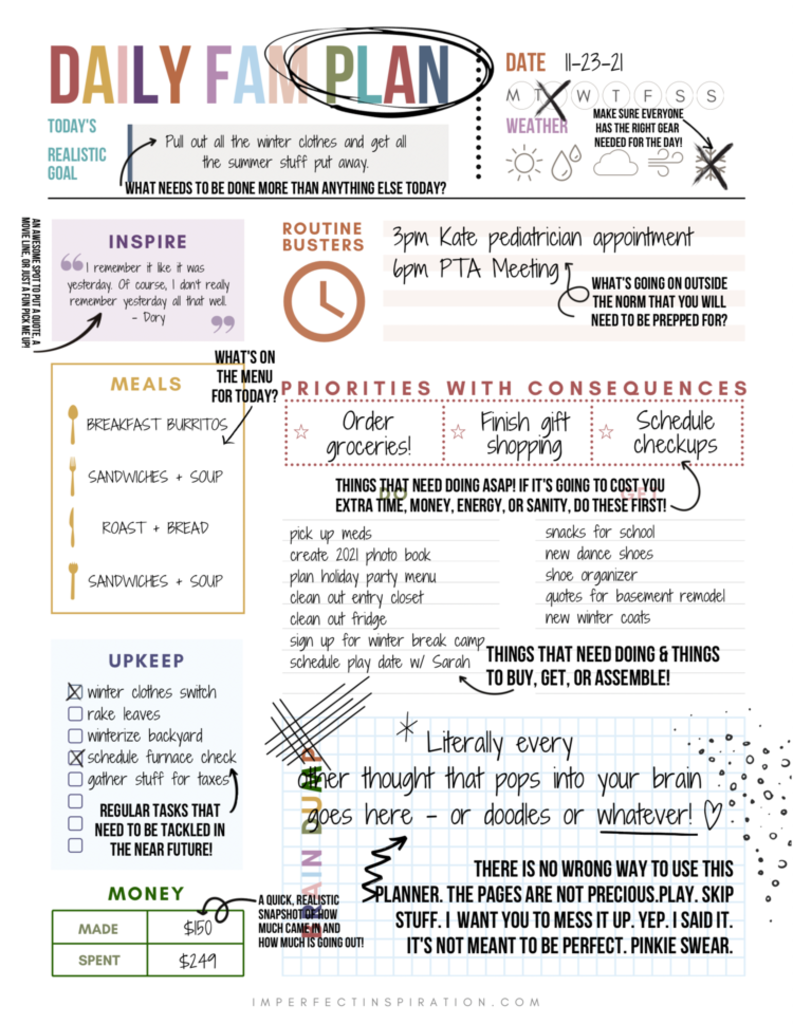 Daily Fam Plan - ADHD Planner | LUX & IVY